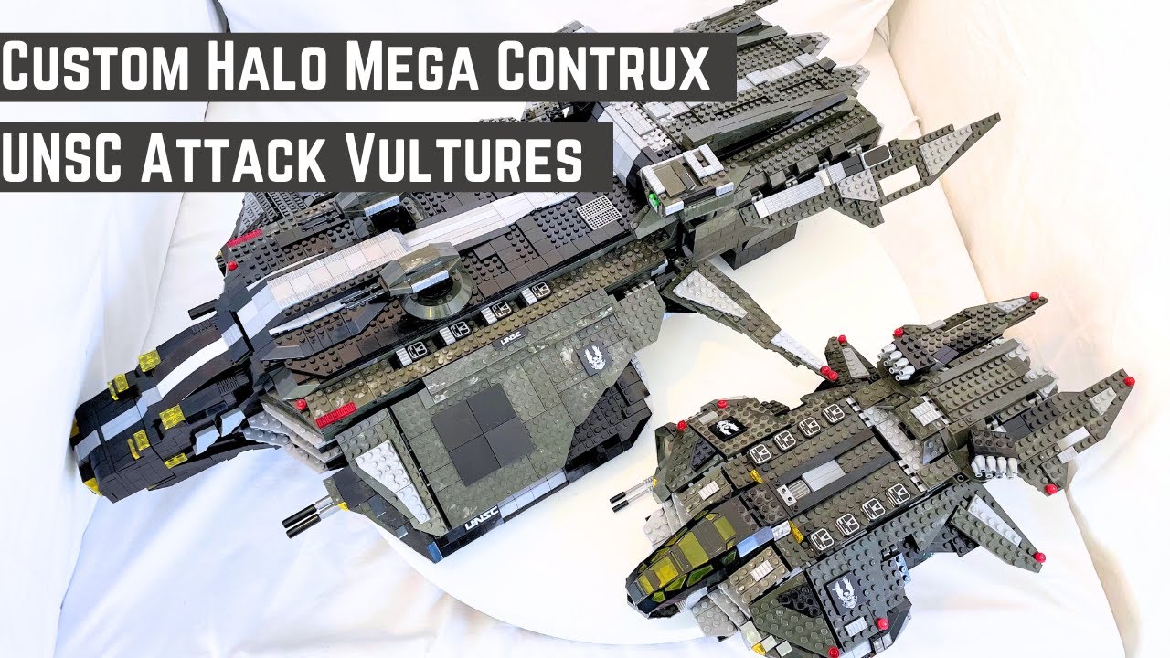 MEGA CONSTRUX BLOKS HALO HEROIC SERIES CUSTOM UNSC ATTACK VULTURE - YouTube