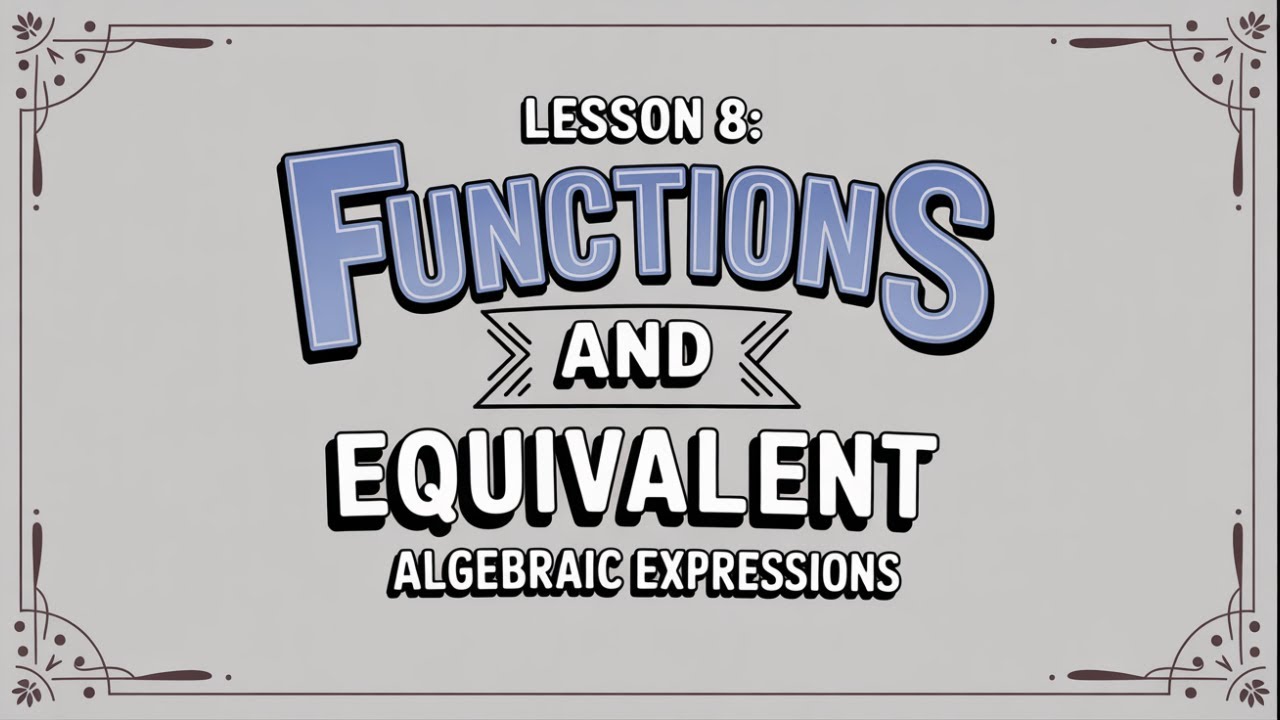 MCR3U Grade 11 Functions - Lesson 8: 2.1 Functions and equivalent ...