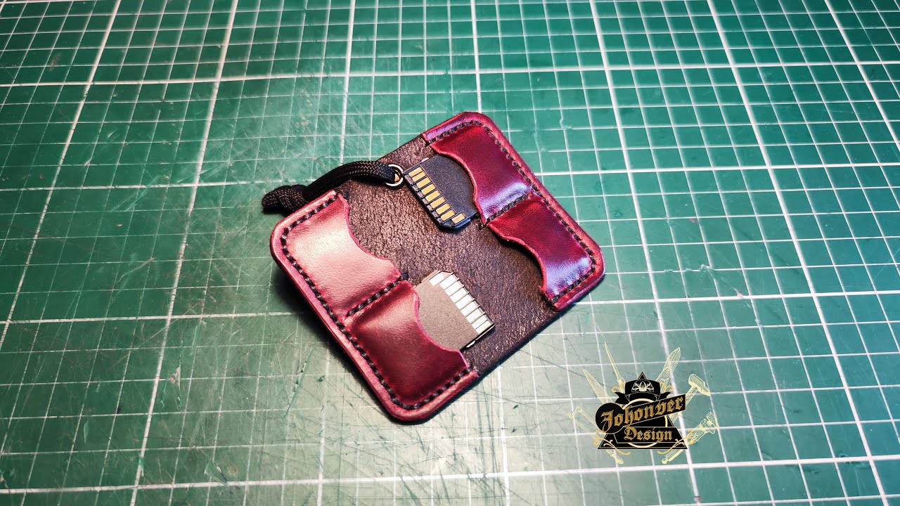 Making a Leather SD Card Holder / Deri SD Kart Tutucu Yapımı - YouTube