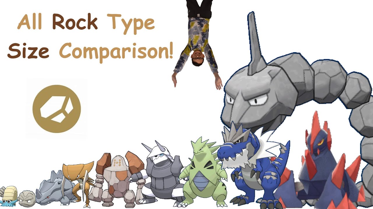 All Rock Type Pokémon Size comparison Gen 1-9 - YouTube