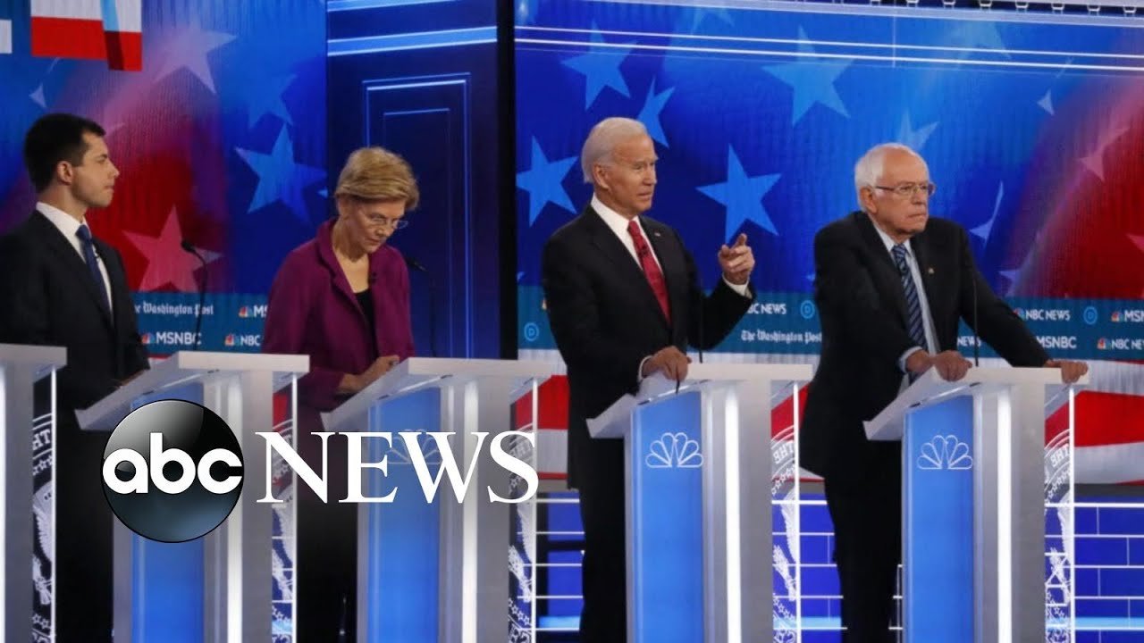 Democratic candidates spar over race, economy and foreign policy in ...