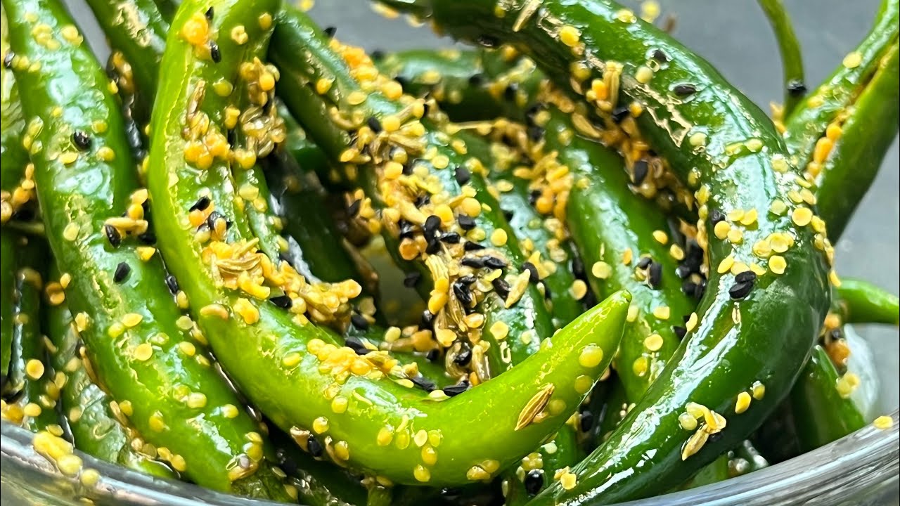 Instant bharva Mirch ka Achar/ simple easy and quick green pepper ...