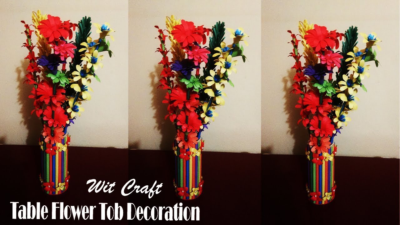 Beautiful Flower with Flower Stand | Wit Craft | DIY - YouTube