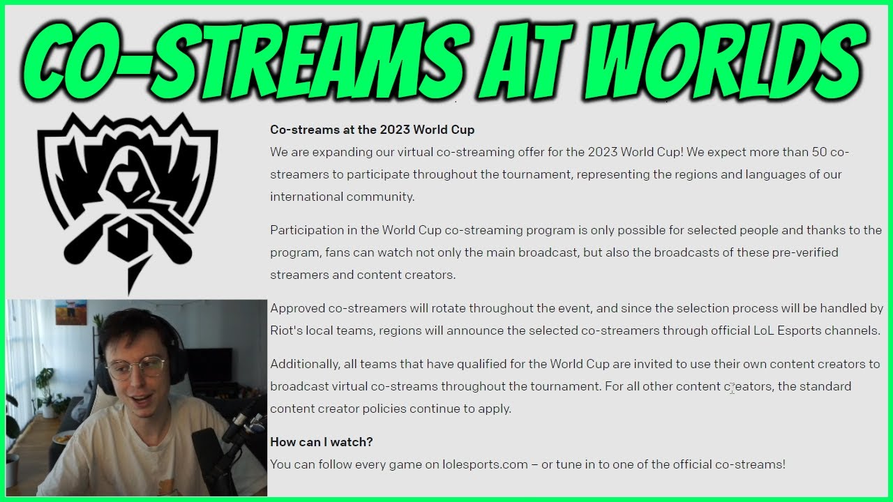 Caedrel Reacts To Riot Allowing CO-STREAMS For Worlds 2023 - YouTube