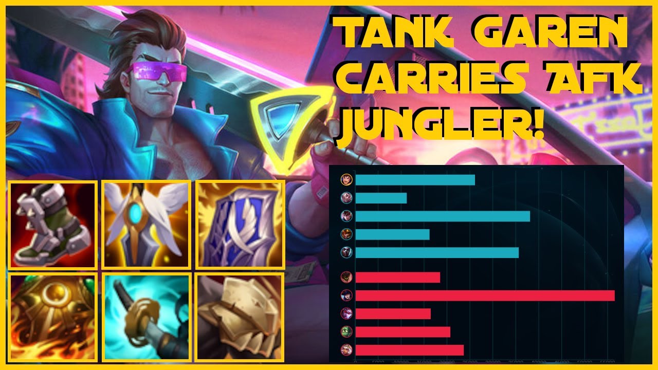 Tank garen carries AFK jungler! Garen vs Vayne - League of legends ...