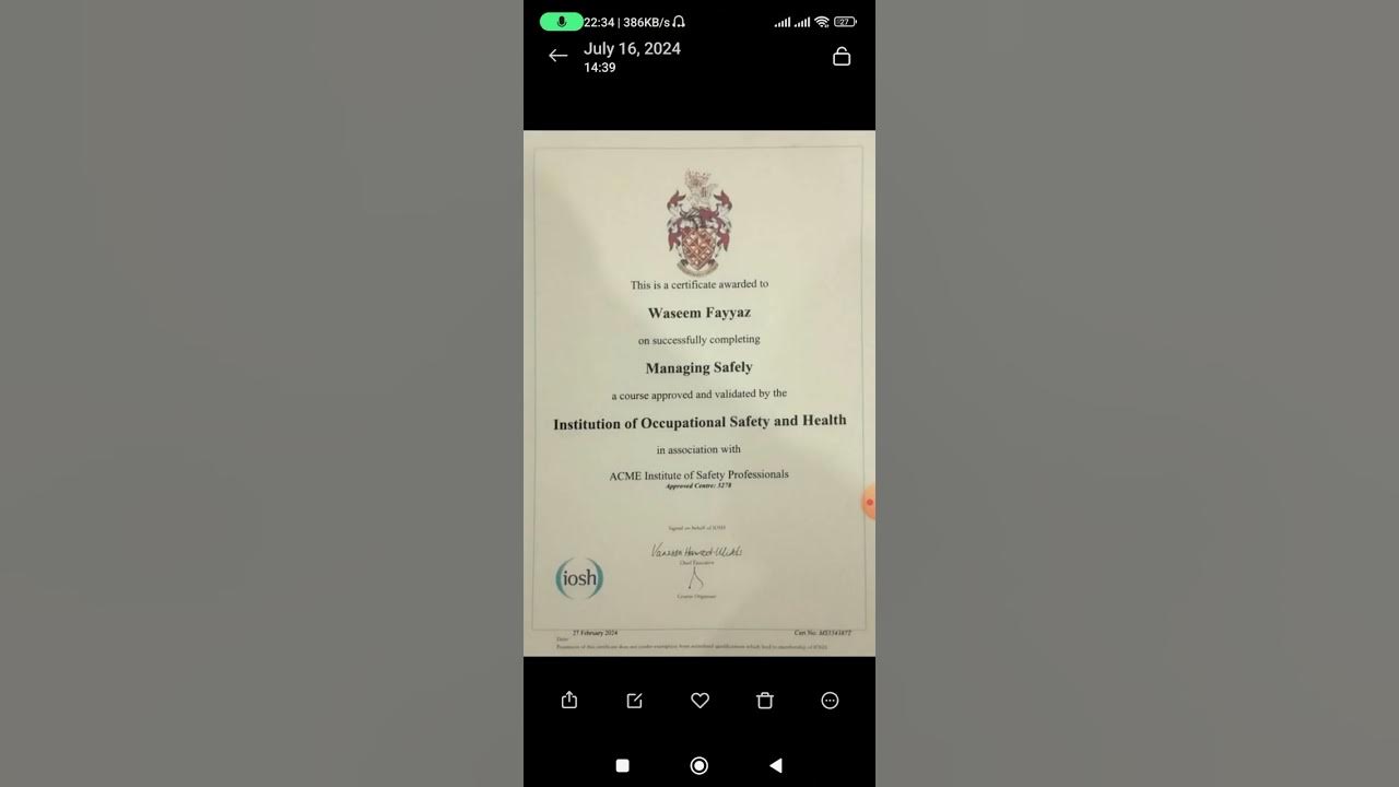 IOSH Certificate Verification Online | How can verify certificate on IOSH official site)# ...