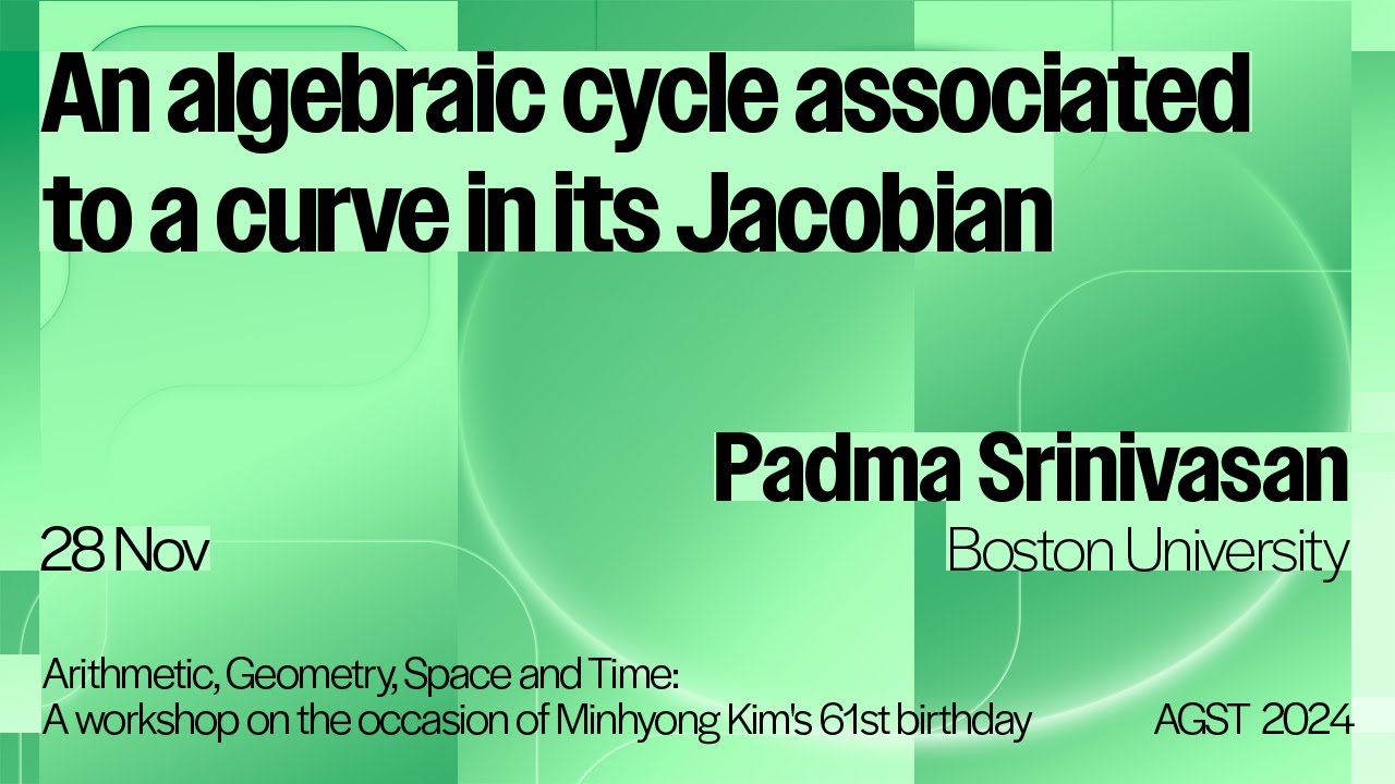 Padma Srinivasan - An algebraic cycle associated to a curve in its ...