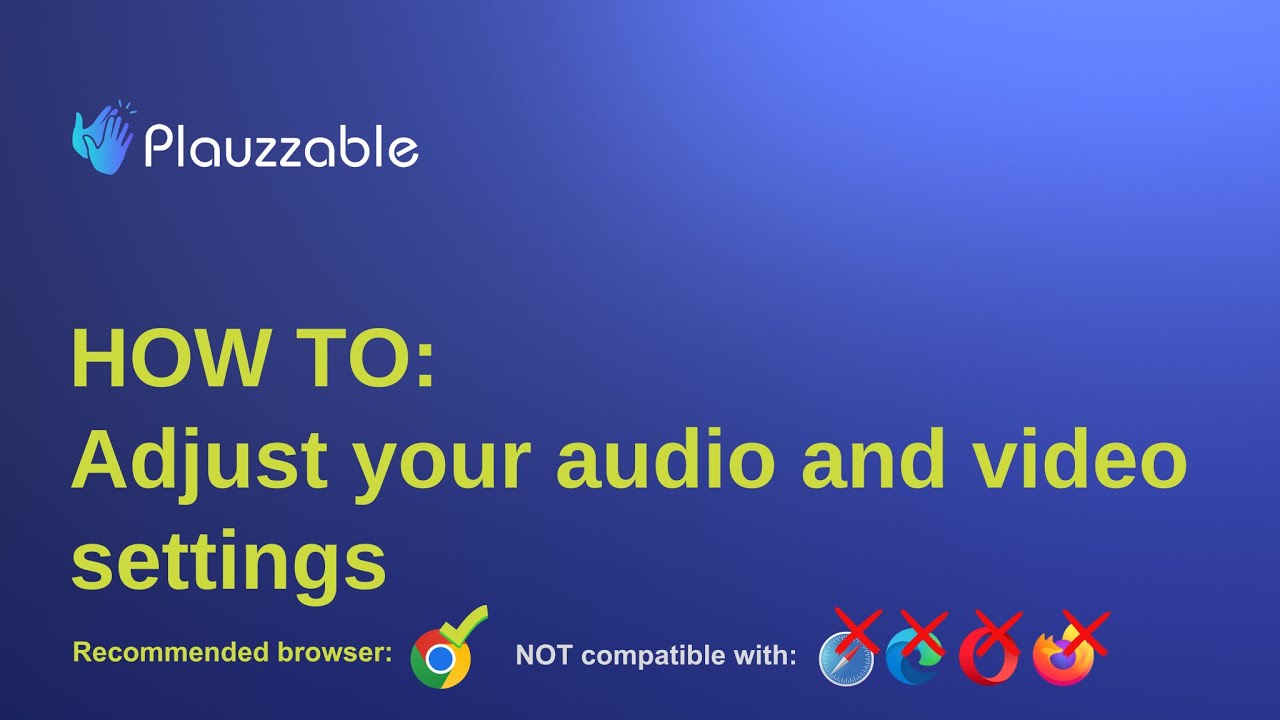 How to adjust your audio and video settings - YouTube