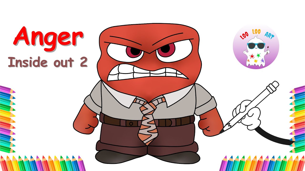 How to Draw Anger Easy | Inside Out 2 - YouTube