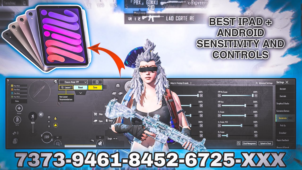 BGMI 3.2 UPDATE 🔥 BEST IPAD + ANDROID SENSITIVITY BGMI SENSITIVITY CODE ...