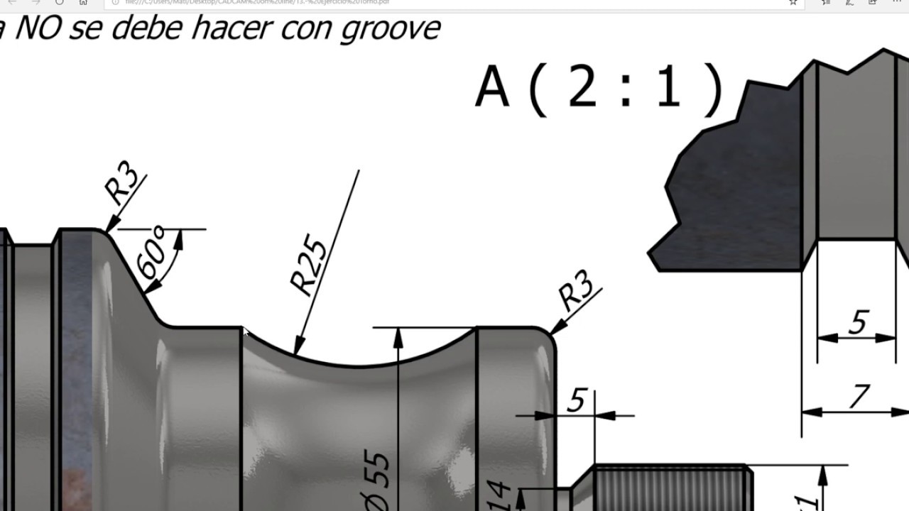 13 Ejercicio Torno - YouTube