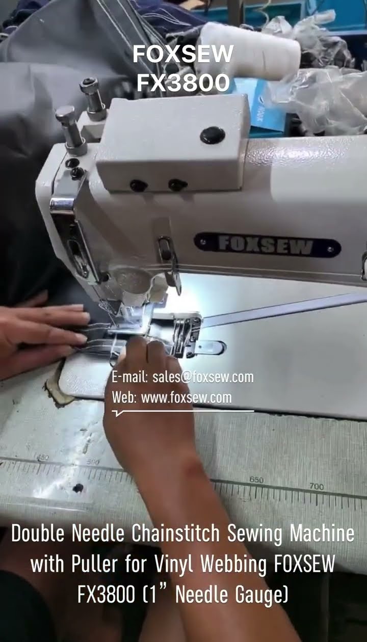 Double Needle Chainstitch Sewing Machine with Puller for Vinyl Webbing ...