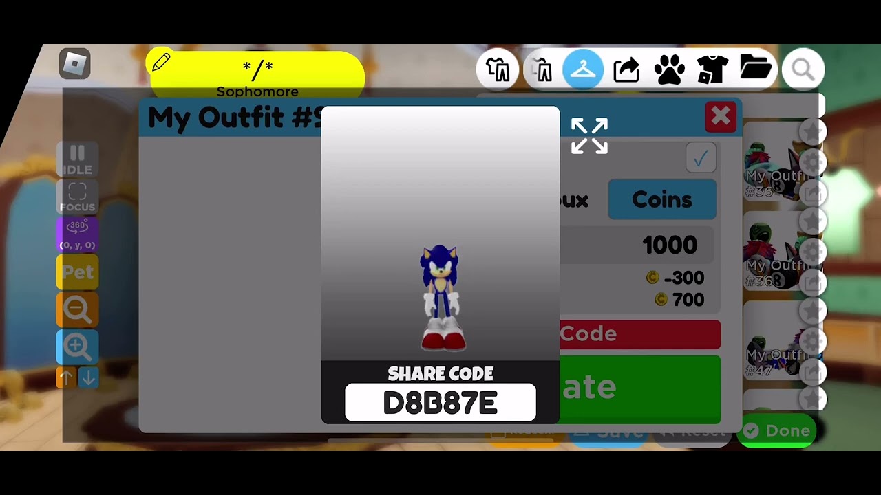 Sonic avatar code RHS - YouTube