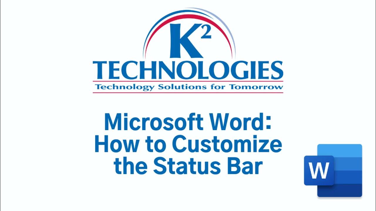 How To Customize The Microsoft Word Status Bar | Tuesday's Tech Tip ...