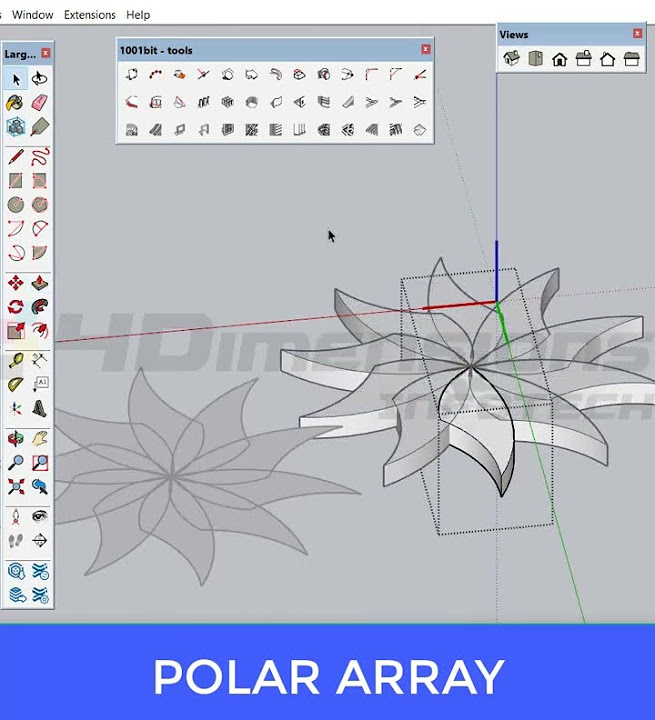 How to use the Polar Array feature in 1001bit Tools for SketchUp #sketchup #civilengineering # ...
