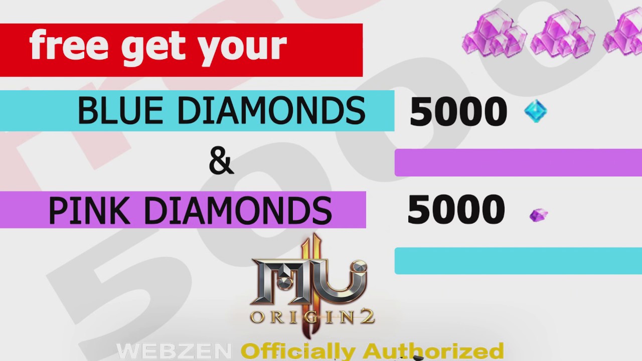 free how to get 4K pink diamond from mu2.site mu origin 2 - YouTube