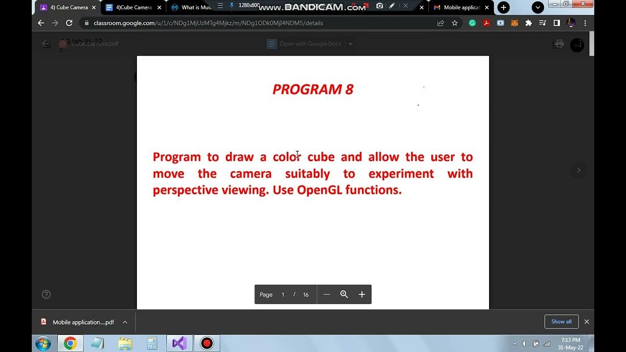 18CSL67 COMPUTER GRAPHICS AND VISUALIZATION LAB PROGRAM 4 - YouTube