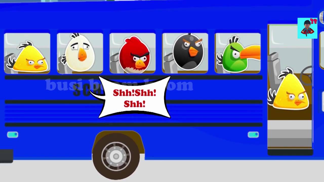 The wheels on the bus Angry birds - YouTube