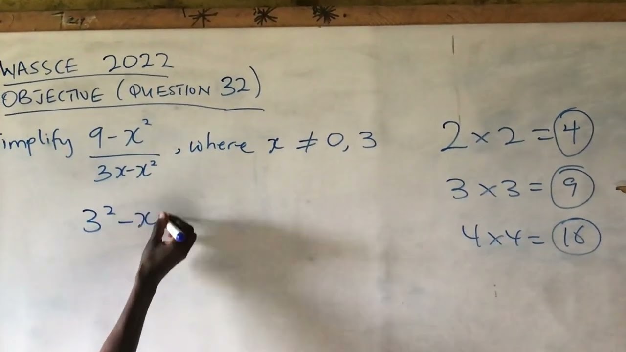CORE MATHS WASSCE 2022 OBJECTIVE QUESTION 32 YouTube CORE MATHS WASSCE 2022 OBJECTIVE QUESTION 32 YouTube