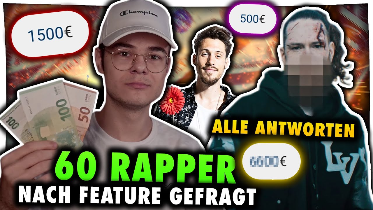 60 RAPPER nach FEATURE gefragt - DAS SIND DIE ANTWORTEN - YouTube
