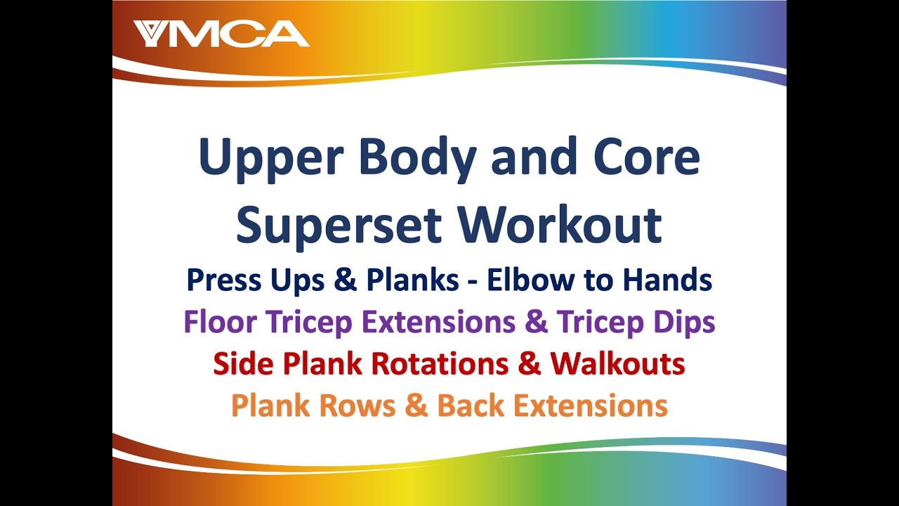 Upper Body and Core Superset Workout - YouTube