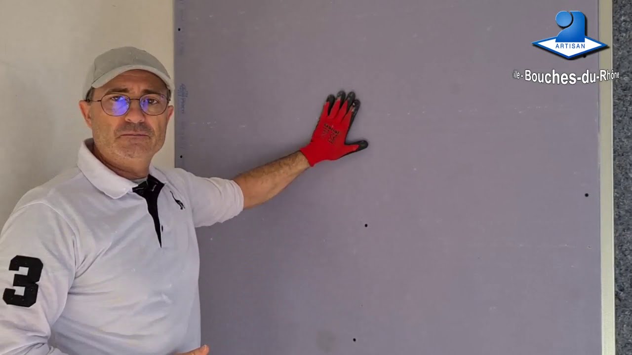 Comment visser deux plaques de plâtre ba13 avec double montant - YouTube