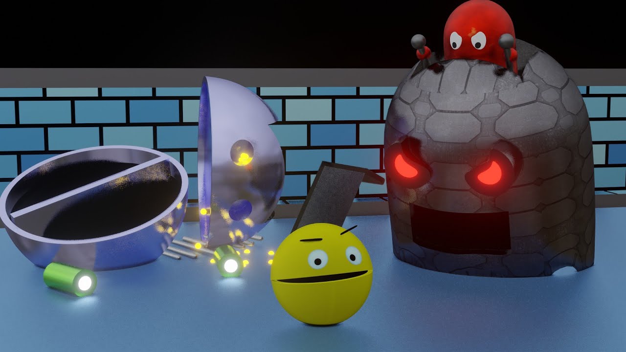 Pacman VS Ghost and Robot Ghost - YouTube