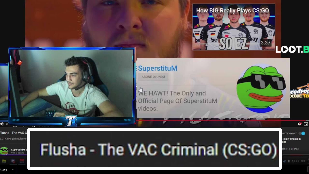 TECONE Flusha - The VAC Criminal (CSGO) İZLİYOR!!!! - YouTube