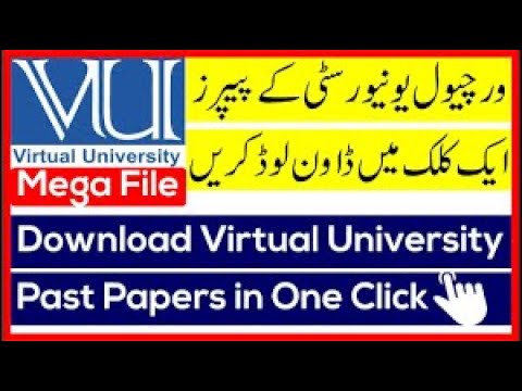 Download all past papers of Virtual university With one link| Download ...