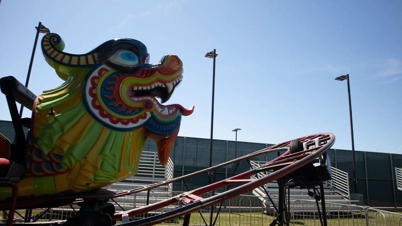 DRAGON ROLLER COASTER IN MAYFAIR PARK - YouTube