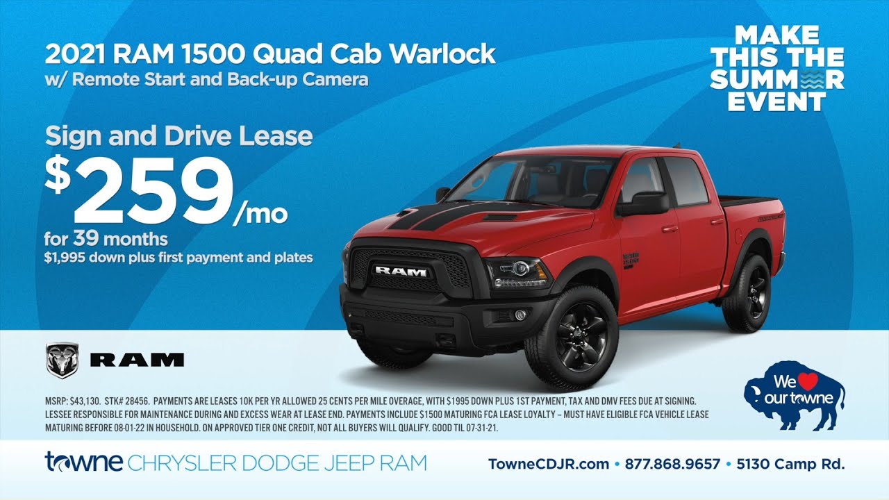 Save BIG on the 2021 Ram 1500 Warlock this July at Towne CDJR! - YouTube