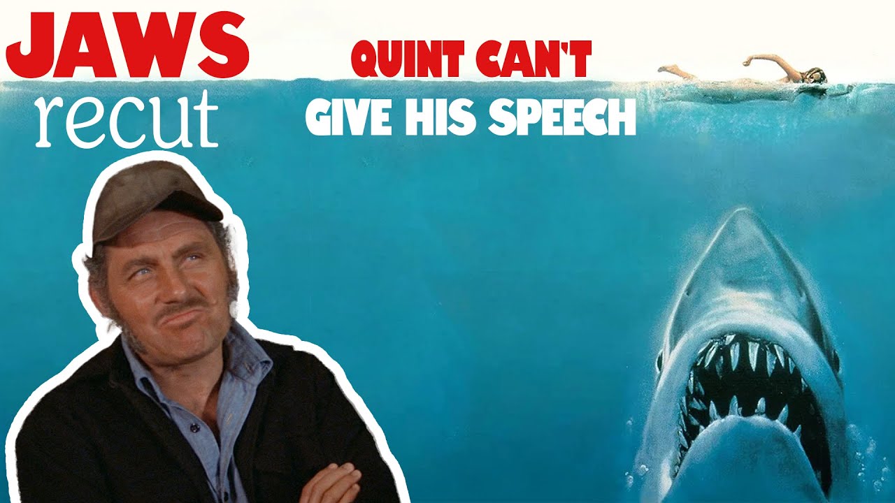Quint Can't Give His Speech | "Jaws" Comedy Recut - YouTube