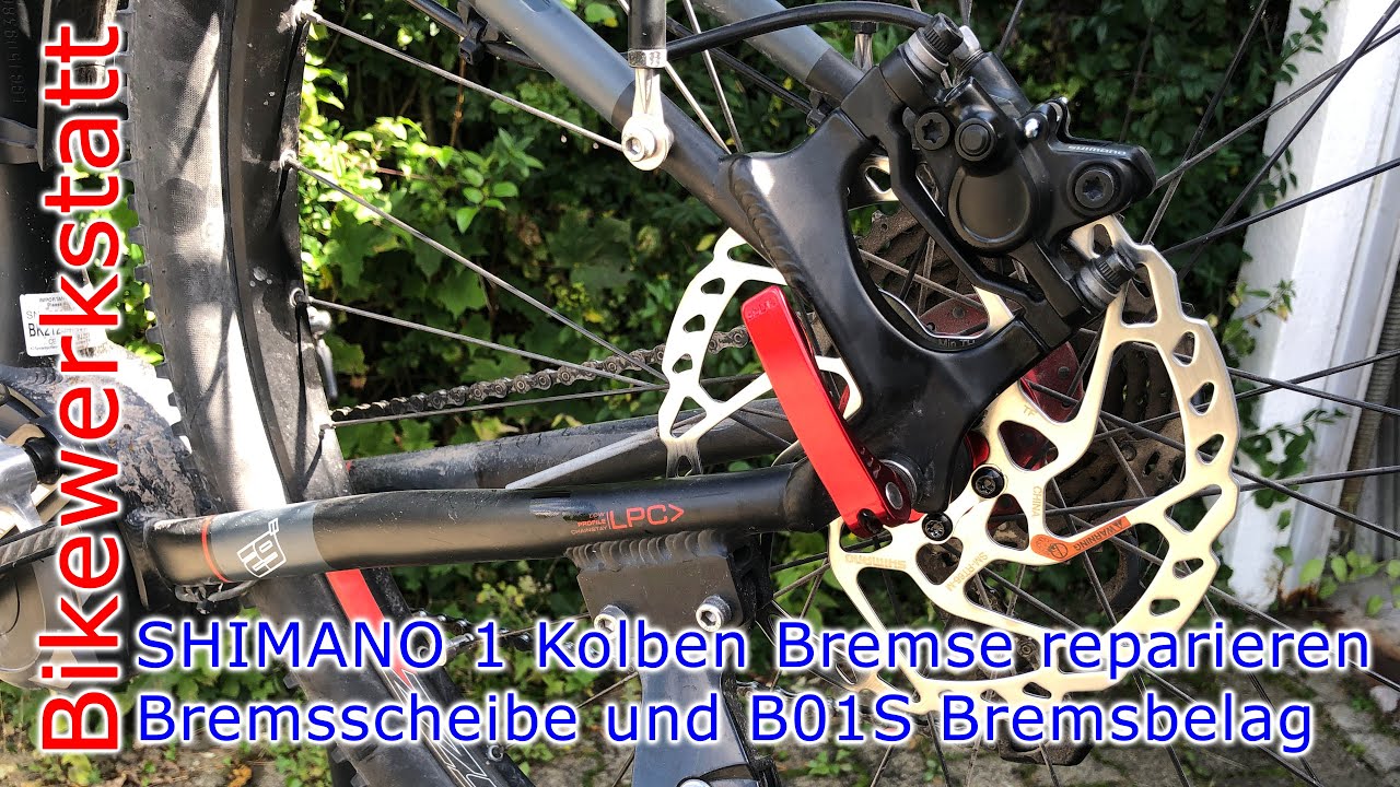 Shimano Bremse reparieren (2Kolben) // Bremsscheibe und Belag (B01S ...