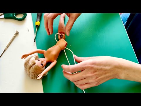 Vintage Sindy doll hips - how to use elastic to restring