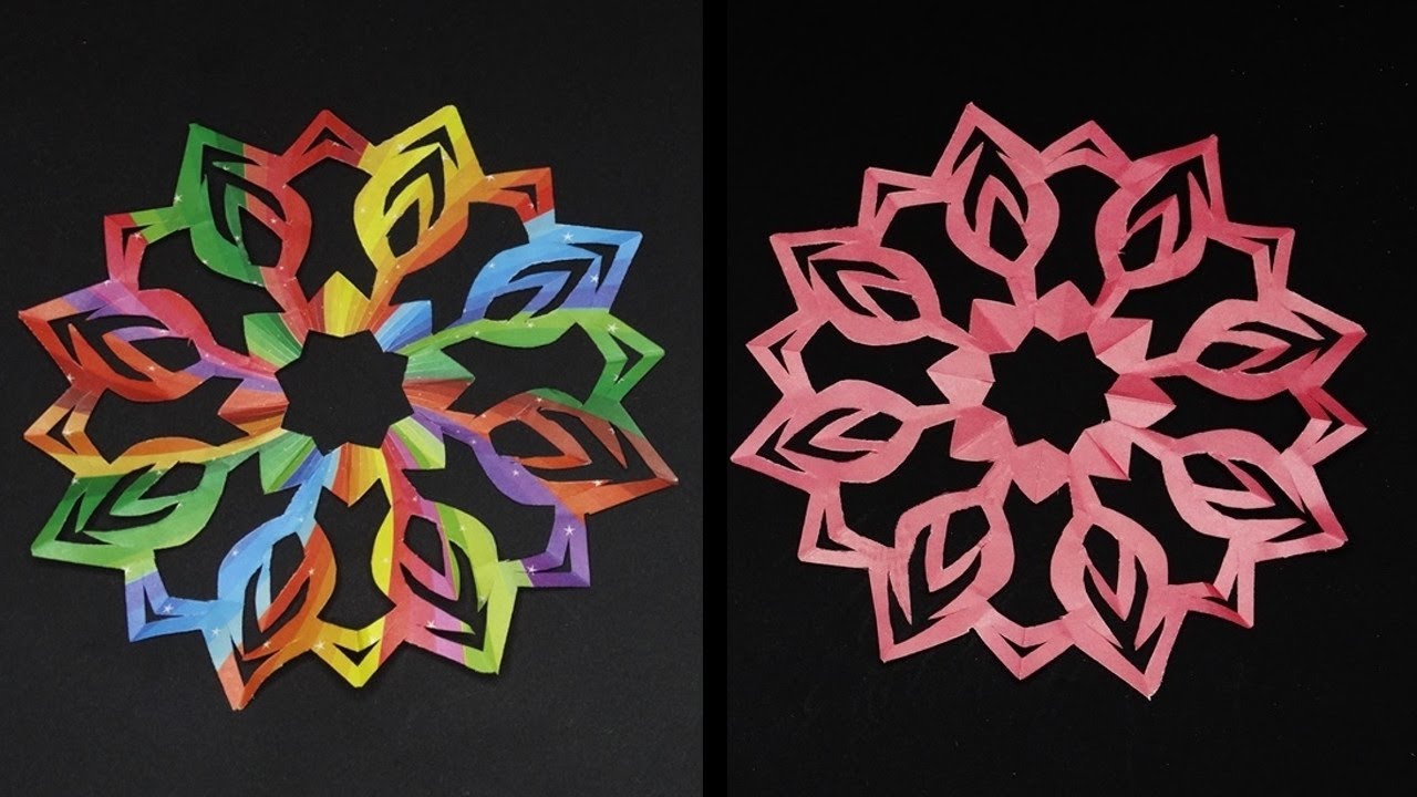 How to Make an Easy Paper Cutting Flower | Beautiful Design Window ...