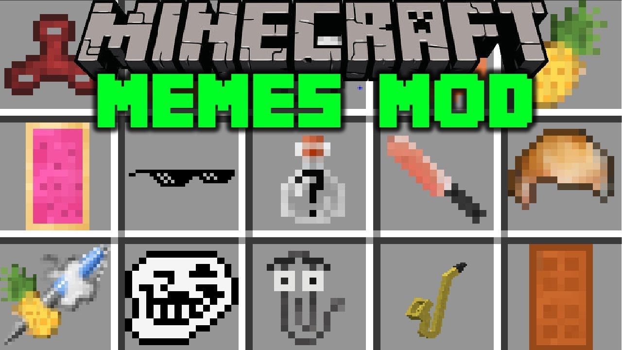 Minecraft MEMES MOD! | SPONGEBOB, FIDGET SPINNER, SHREK, & MORE ...