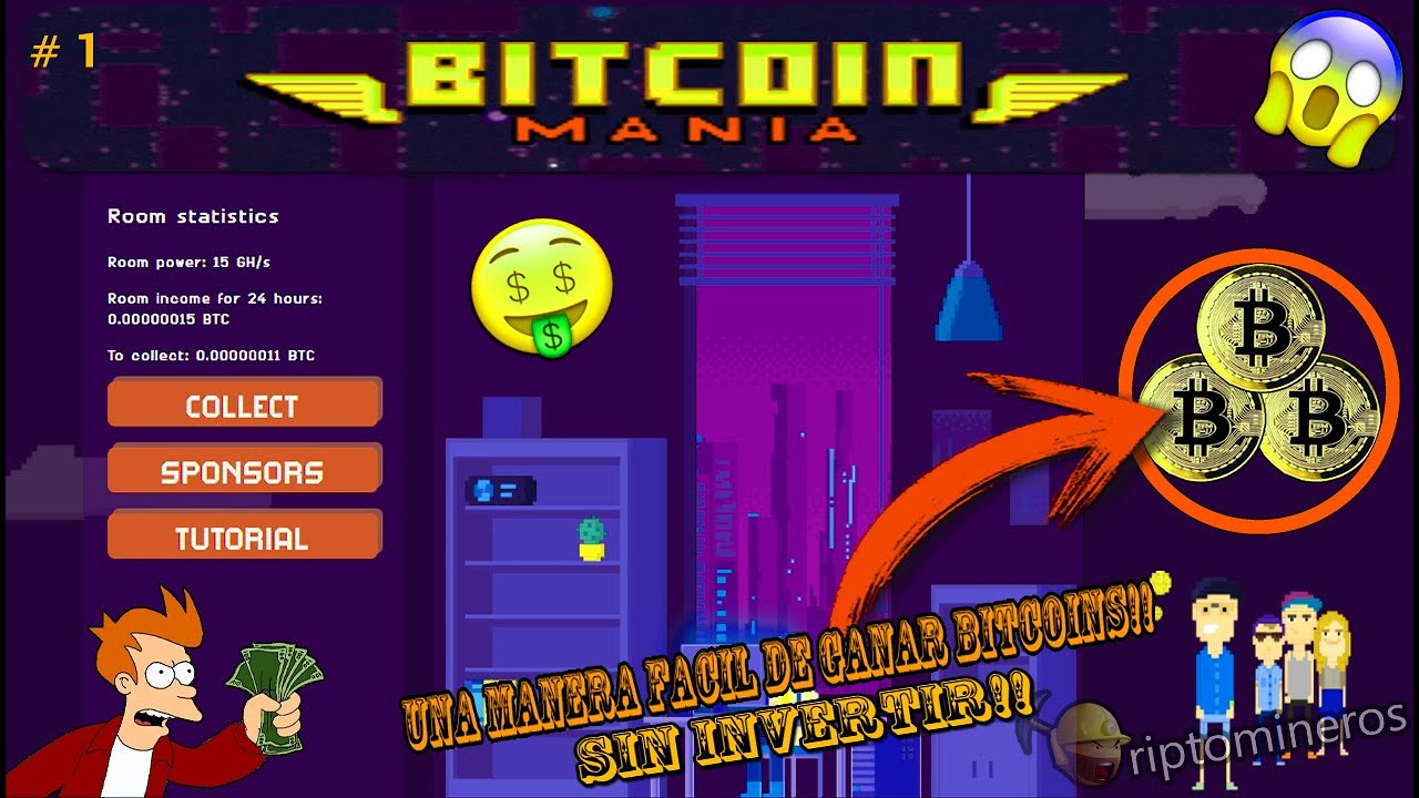 BitcoinMania Game! Nuevo juego de minar BTC!! 🤑🤑⛏⛏ - YouTube