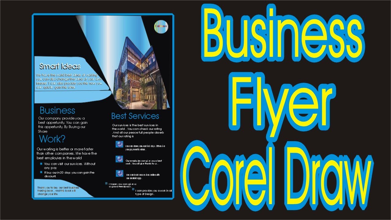 Coreldraw Business Flyer By Salman Lunar Computer College Youtube