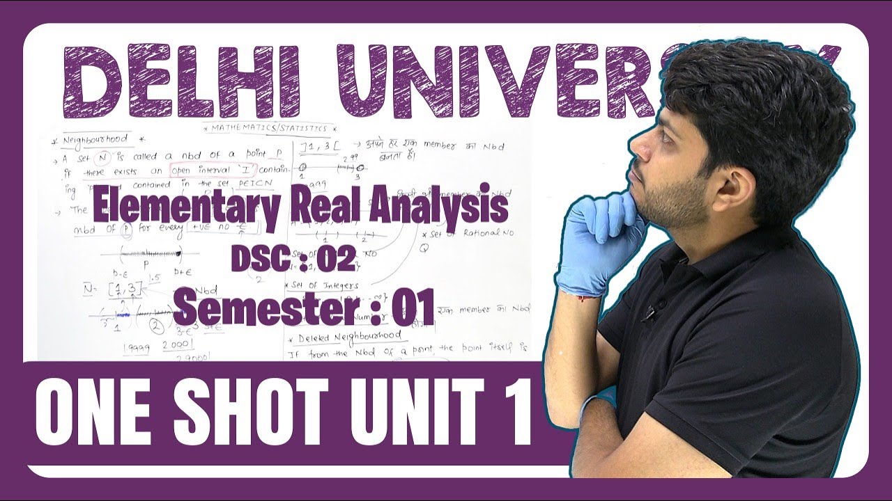 Elementary real analysis one shot | Delhi University maths hons - YouTube