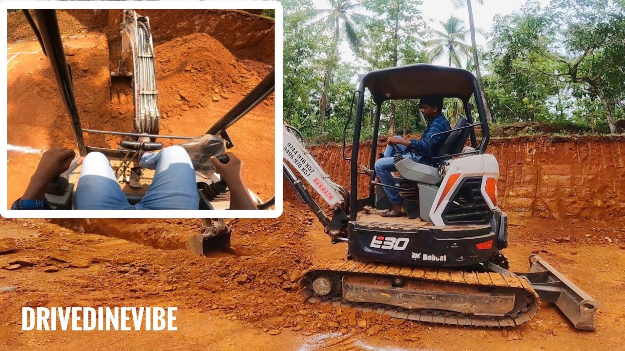 Bobcat mini excavator E30 | learn how to operate | POV | DriveDineVibe ...