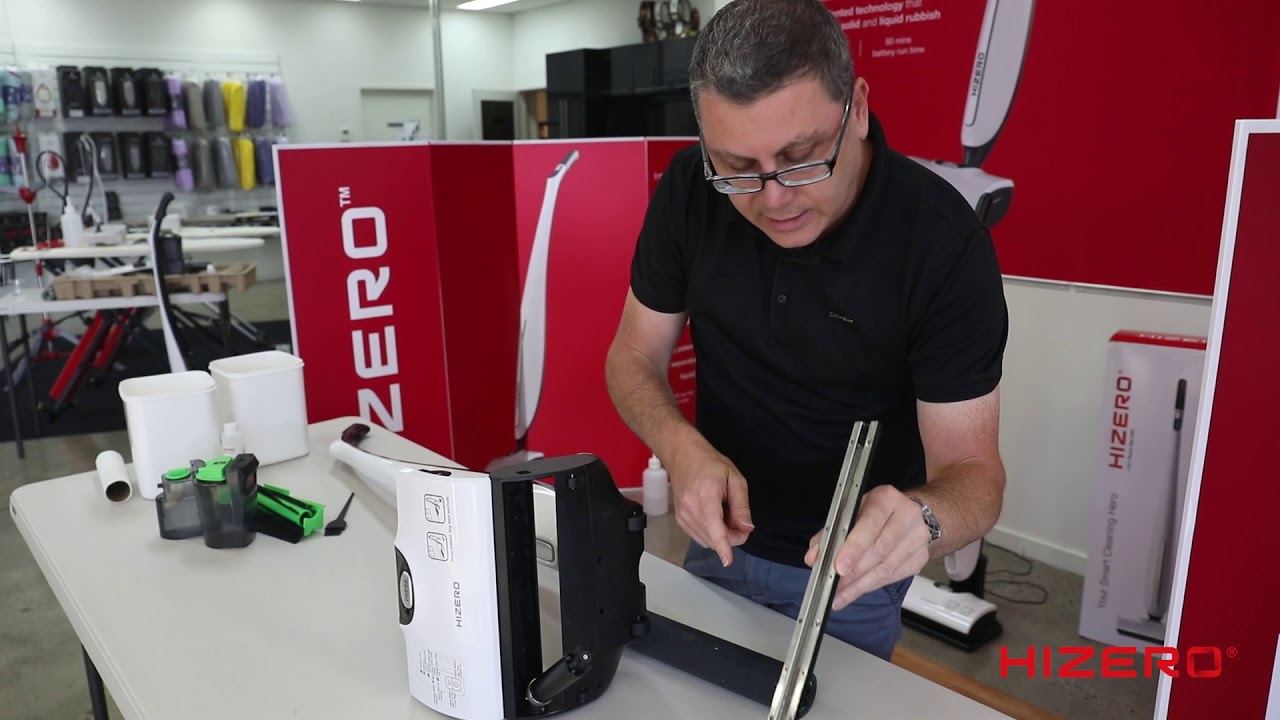 HIZERO cordless bionic mop- how to clean (pre July 2019 models) - YouTube