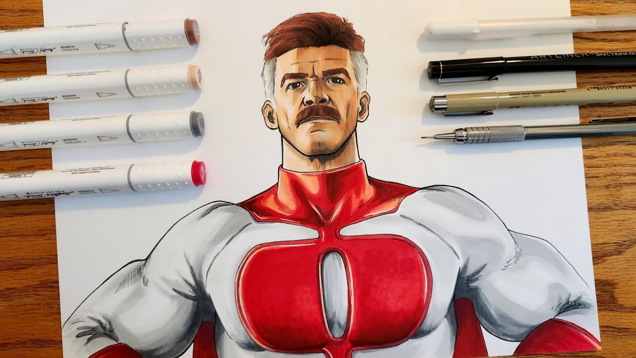 Drawing Omni-Man from Mortal Kombat 1 (Art by Isaac) - YouTube