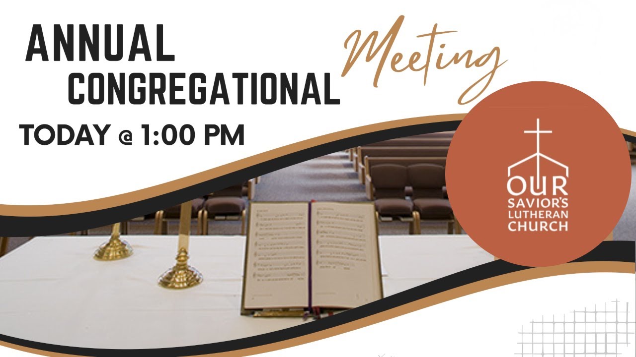 OSLC's Annual Congregational Meeting 2025! 1.19.2025 - YouTube