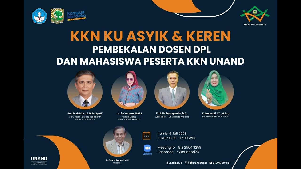 "KKN KU ASYIK & KEREN" PEMBEKALAN DOSEN DPL DAN MAHASISWA PESERTA KKN ...
