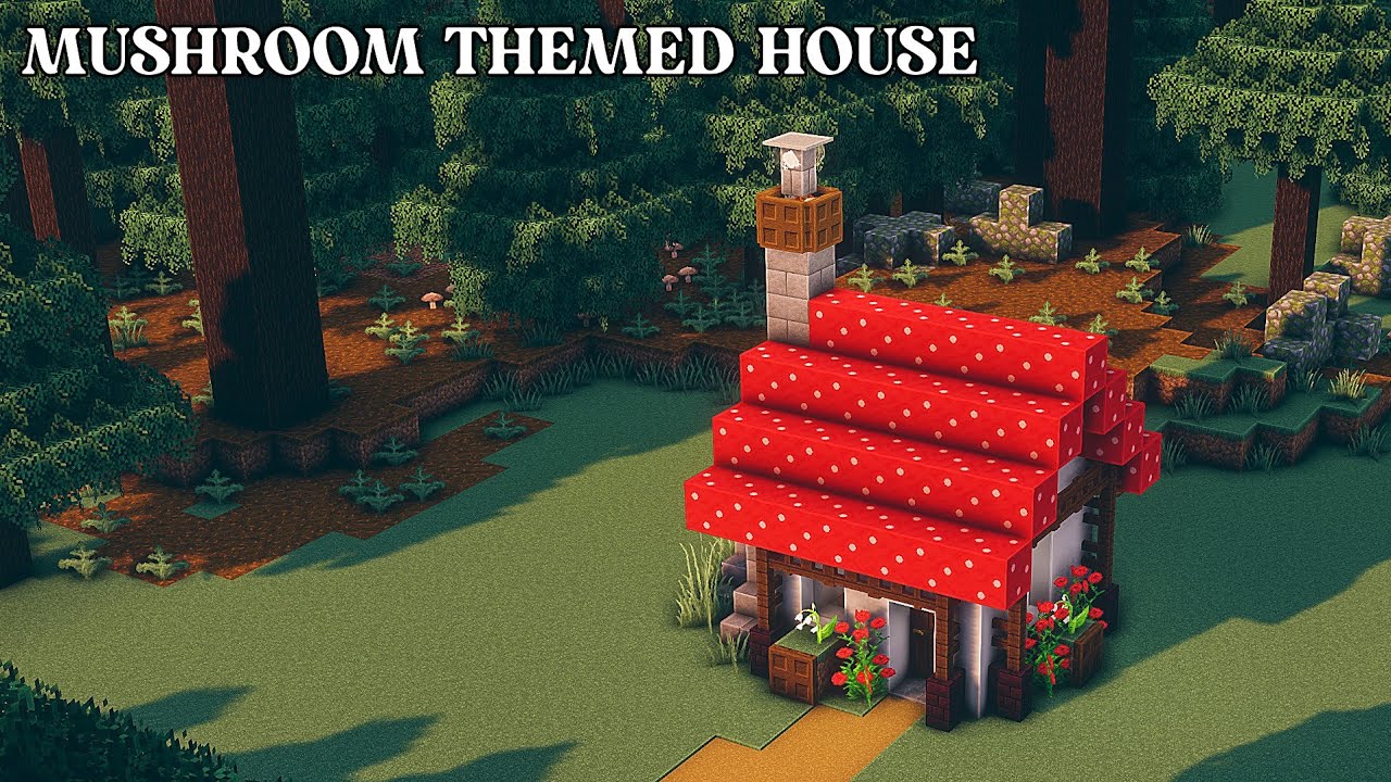How To Build A Mushroom Themed House In Minecraft 1.21 || Minecraft ...