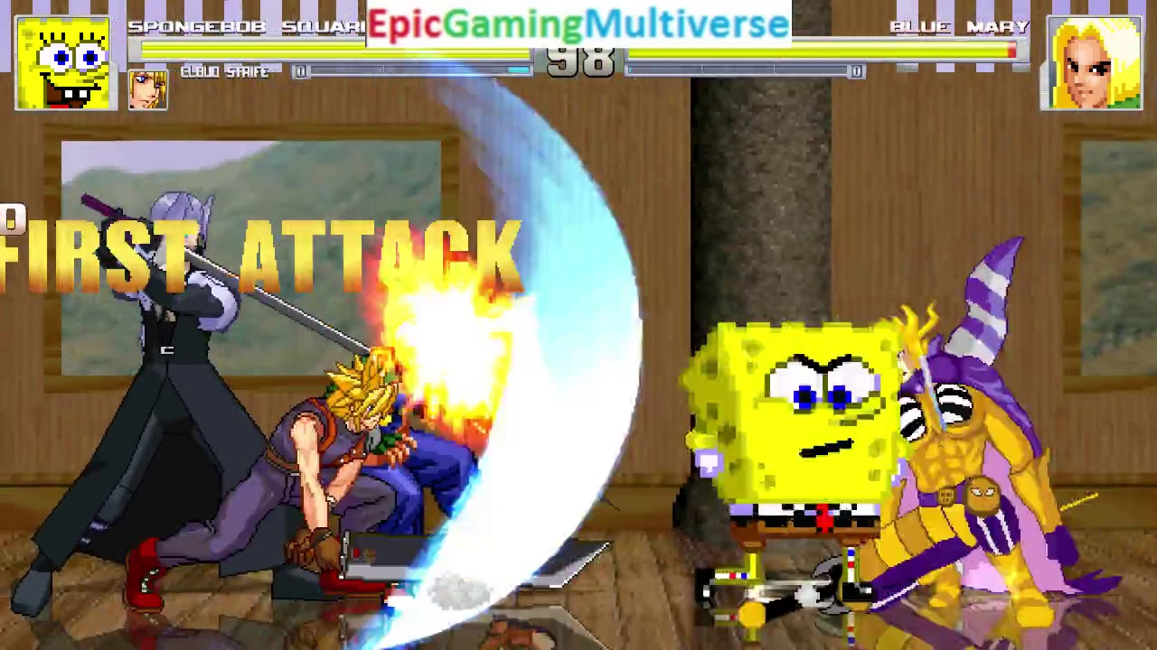 Final Fantasy Characters And SpongeBob SquarePants VS Blue Mary In A ...