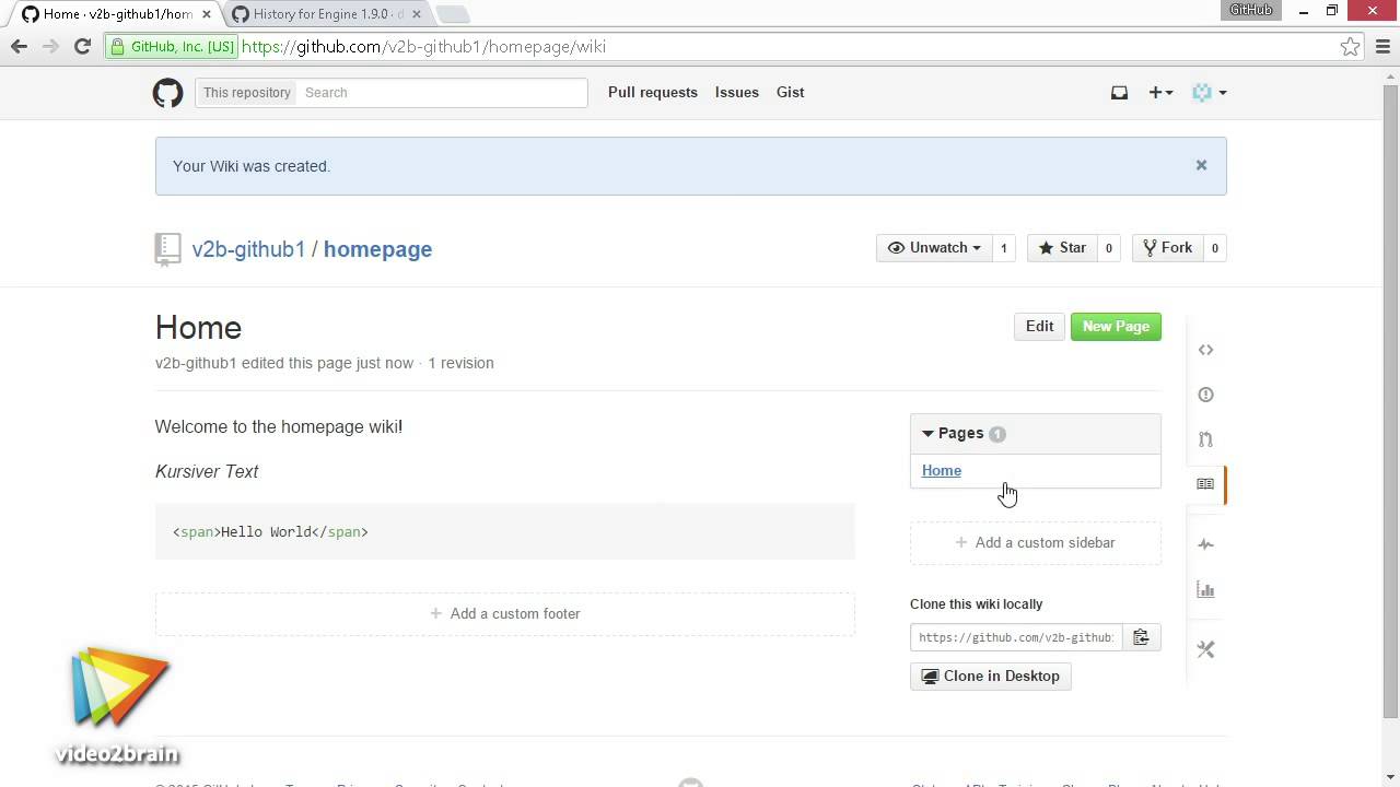 Open Source mit Git und Github Tutorial: Ein Wiki pflegen |video2brain ...