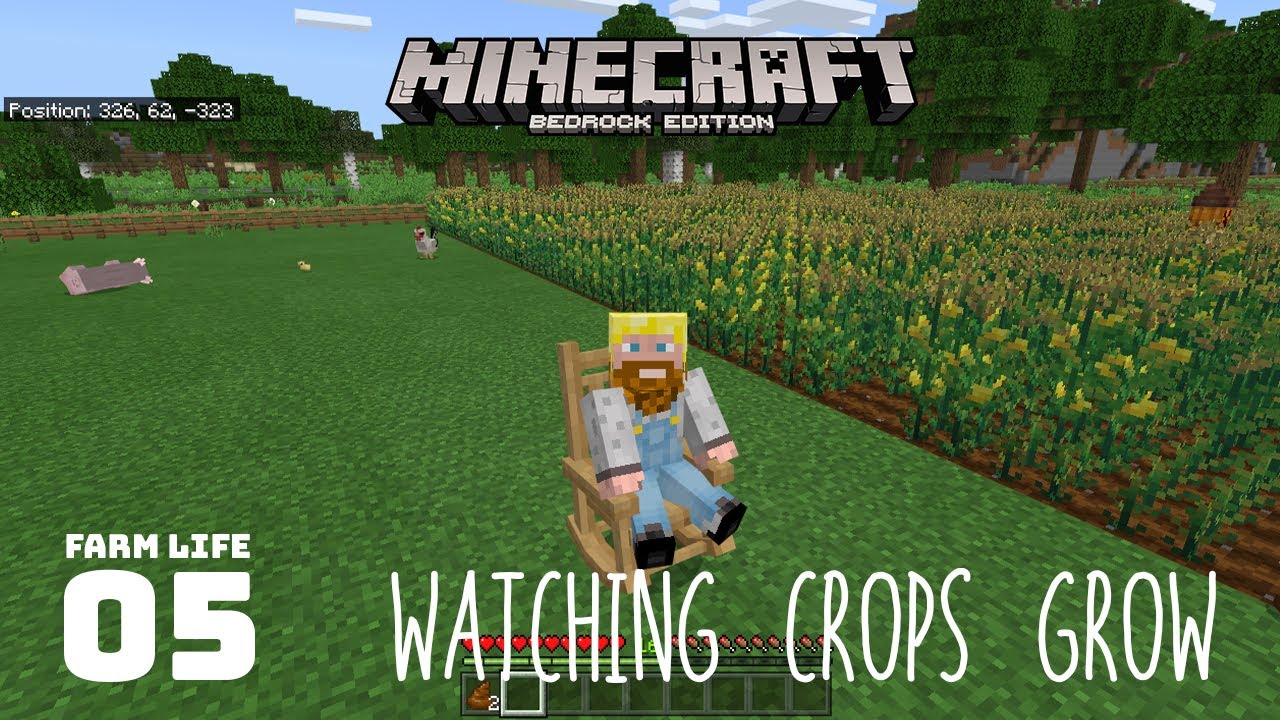 Minecraft Farm Life - Watching Crops Grow - Episode 5 - YouTube