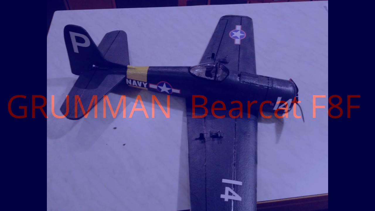 GRUMMAN Bearcat F8F - RC 80 cm wingspan - YouTube