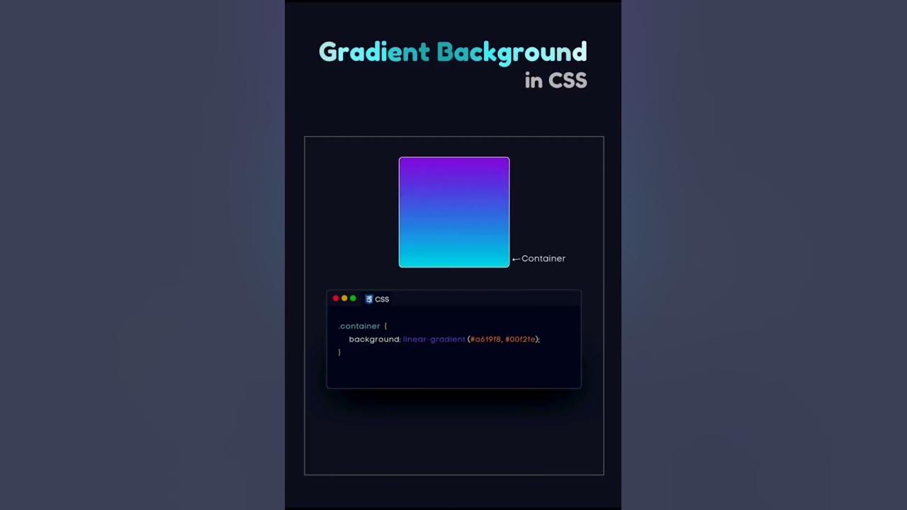 Gradient Background Using Linear Gradient In Css 🧠 Coding Frontendprojects Youtube